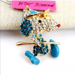 Jewelry | Blue Rhinestone Snoopy Necklace | Poshmark
